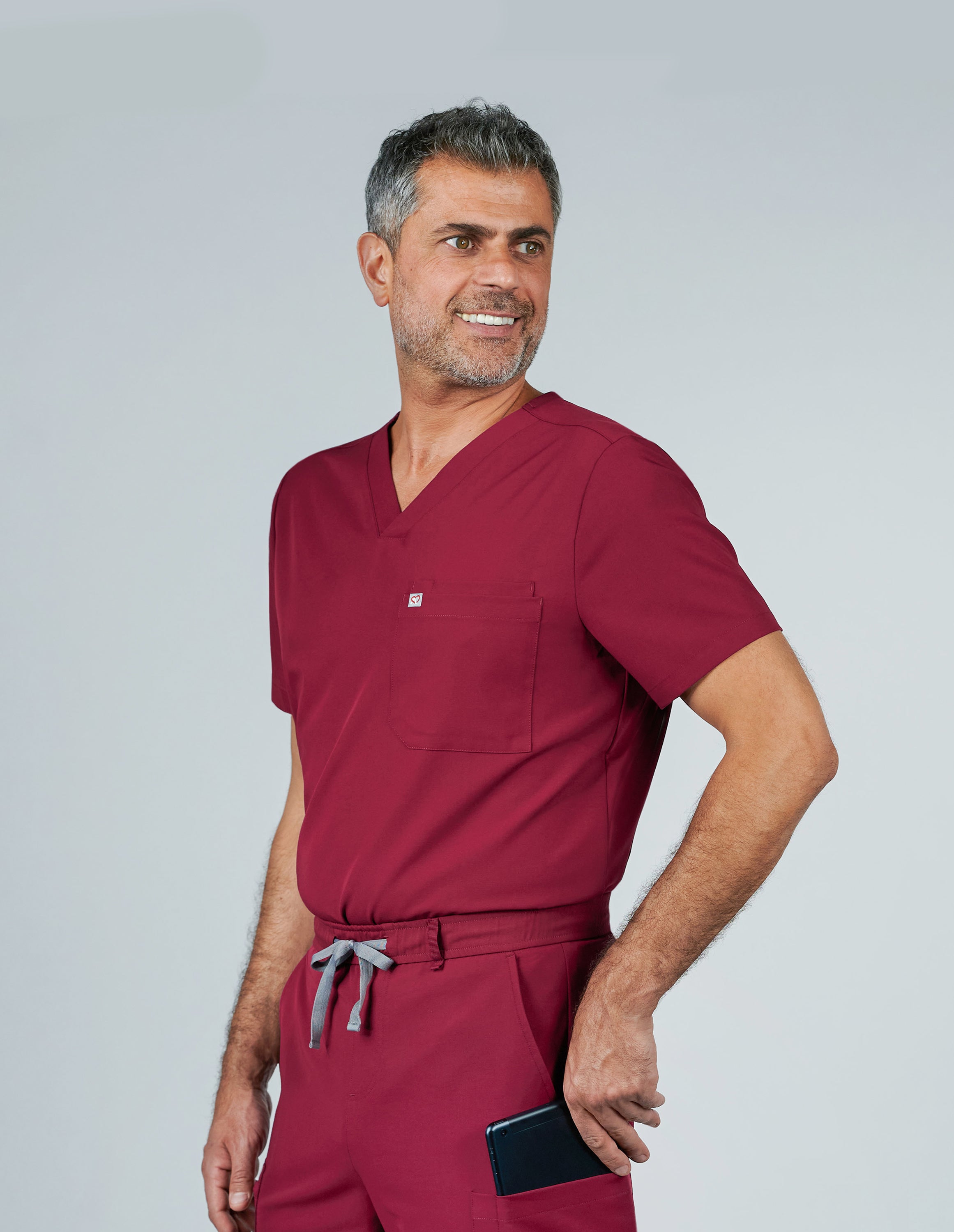 Men's Maroon Scrubs – Create Amor